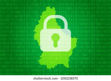 Map Luxembourg Vector Illustration Lock Binary Stock Vector (Royalty Free) 1050238370 | Shutterstock