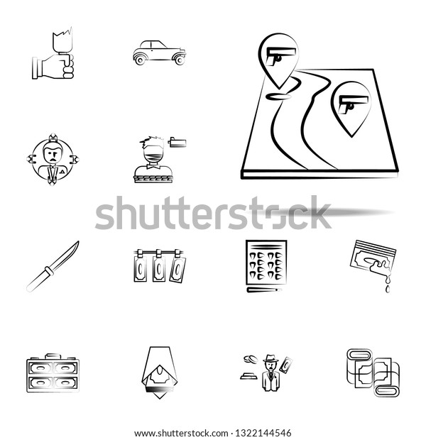 Map Mafia Gun Icon Mafia Icons Stock Vector (Royalty Free) 1322144546 ...