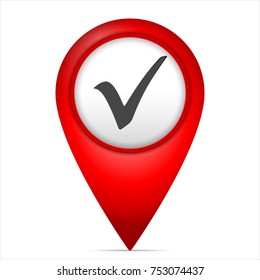 Red Check Mark Icon Tick Symbol Stock Vector (Royalty Free) 1594508707 ...