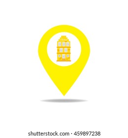 Map Marker Icon Hotel Stock Vector (Royalty Free) 459897238 | Shutterstock