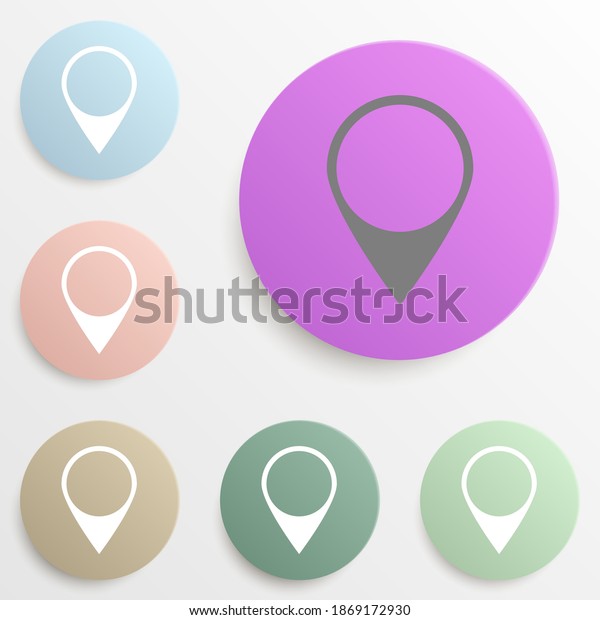 Map Marker Location Badge Color Set Stock Vector (Royalty Free ...