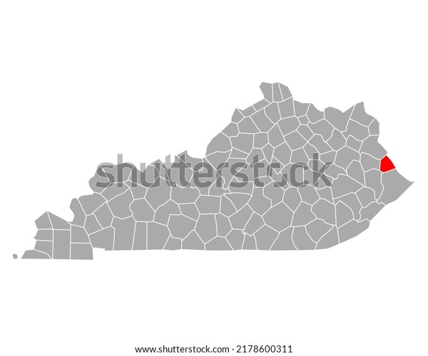 Map Martin Kentucky On White Stock Vector (Royalty Free) 2178600311 ...