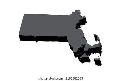 Map Massachusetts Vector Illustration Stock Vector (Royalty Free ...