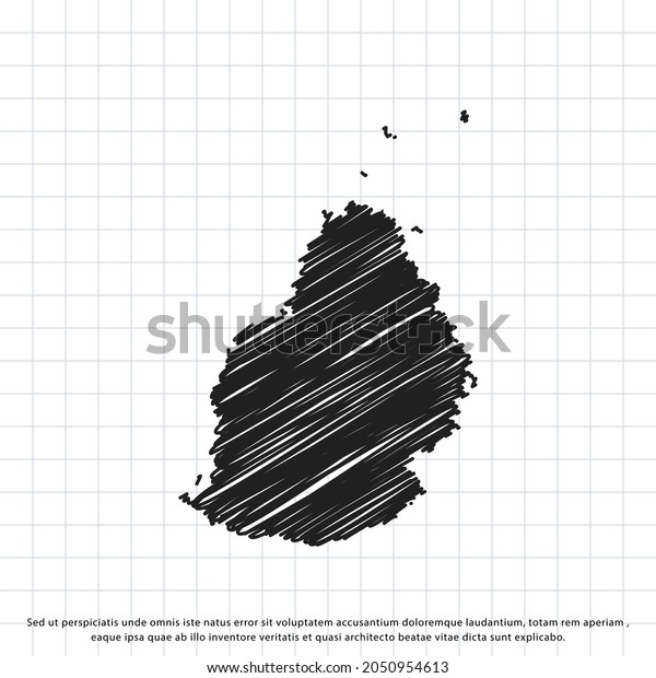 Map Mauritius Freehand Drawing On Sheet Stock Vector (Royalty Free ...