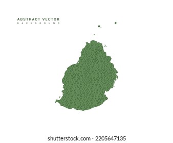 Map Mauritius Green Simple Outline Stylized Stock Vector (Royalty Free ...