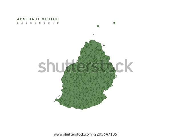 Map Mauritius Green Simple Outline Stylized Stock Vector (Royalty Free ...
