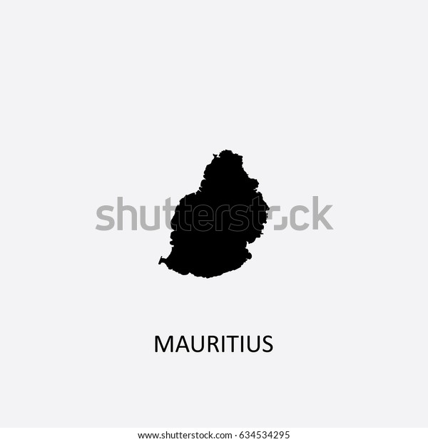 Map Mauritius Vector Illustration Silhouette Design Stock Vector ...