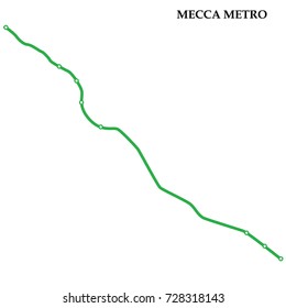 Map Mecca Metro Subway Template City Stock Vector (Royalty Free ...