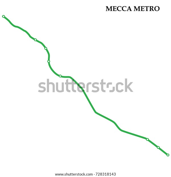 Map Mecca Metro Subway Template City Stock Vector (Royalty Free ...