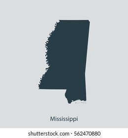 Mississippi State Map Nickname Magnolia State Stock Vector (Royalty ...