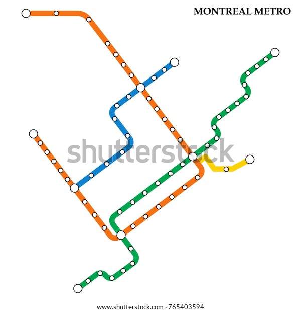 몬트리올 지하철, 지하철, 도시 교통 체계 스톡 벡터(로열티 프리) 765403594 | Shutterstock
