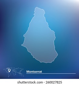 Montserrat Country Island Political Map Detailed Stock Vector (Royalty ...