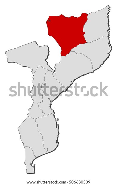 Map Mozambique Niassa Stock Vector (Royalty Free) 506630509 | Shutterstock