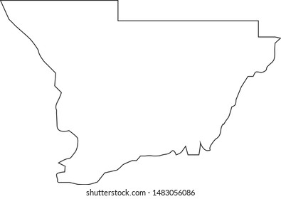 Map Muscogee County Georgia State Usa Stock Vector (Royalty Free ...