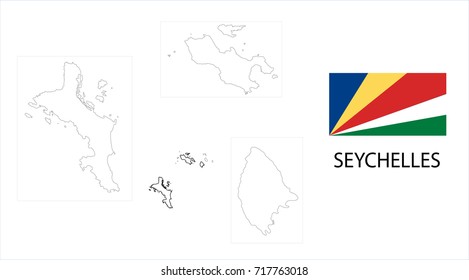 Map National Flag Seychelles Stock Vector (Royalty Free) 717763018