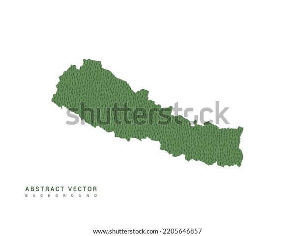 Map Nepal Green Simple Outline Stylized Stock Vector (Royalty Free ...