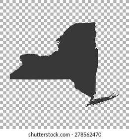 New York Map Isolated On Transparent Stock Vector (Royalty Free) 654637273