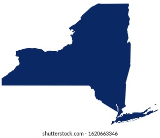 Map New York Blue Colour Stock Vector (Royalty Free) 1620663346 ...