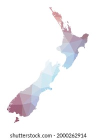 Map New Zealand Low Poly Illustration Stock Vector (Royalty Free ...
