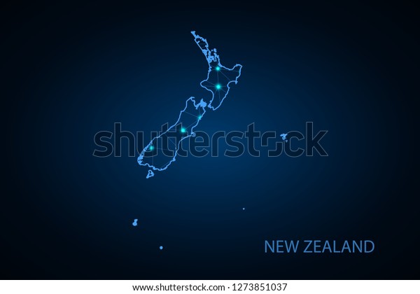 Map New Zealand Wire Frame 3d Stock Vector (Royalty Free) 1273851037 ...
