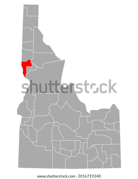 Map Nez Perce Idaho On White Stock Vector (Royalty Free) 2016719240 ...