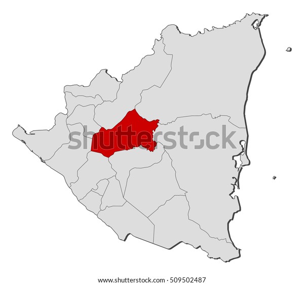 Map Nicaragua Matagalpa Stock Vector (Royalty Free) 509502487 ...