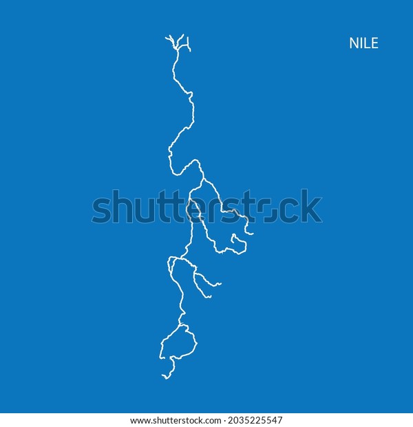 91 Nile River Map Outline Images, Stock Photos & Vectors | Shutterstock