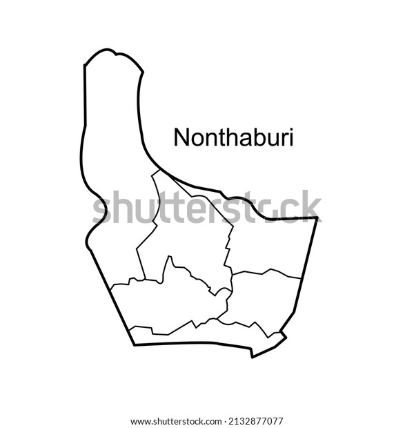 Map Nonthaburi Province Thailand Stock Vector (Royalty Free) 2132877077 ...