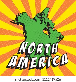 Map Europe Retro Comic Style On Stock Vector (Royalty Free) 1112419535 ...