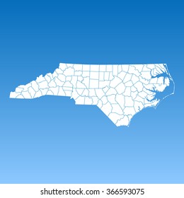 Mapa de condados de Carolina del: vector de stock (libre de regalías ...