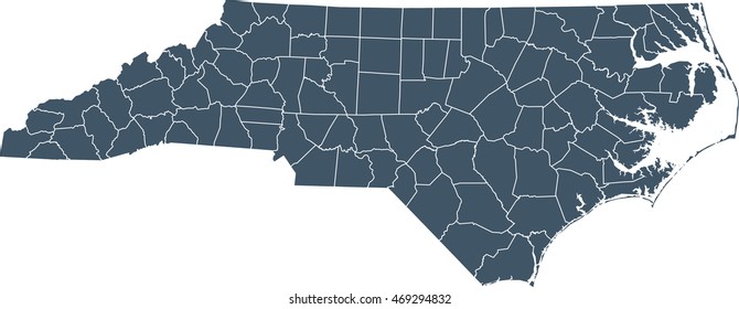 Detailed Vector Map North Carolina 库存矢量图（免版税）257059060 | Shutterstock