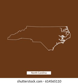 North Carolina Map Icon Vector Stock Vector (Royalty Free) 1235863168