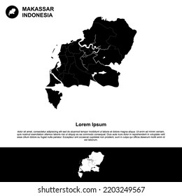 Map One Provinces City Indonesia Makassar Stock Vector (Royalty Free ...