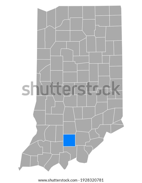 Map Orange Indiana On White Stock Vector (Royalty Free) 1928320781 ...