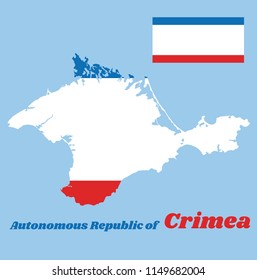 Map Outline Flag Crimea Blue White Stock Vector (Royalty Free) 1149682004
