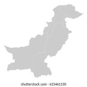 Pakistan Map Grey: vector de stock (libre de regalías) 456427111 ...