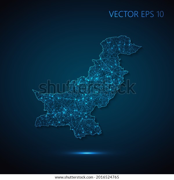 Map Pakistan Abstract Illustration Global Social Stock Vector (Royalty ...