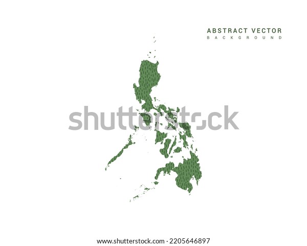 Map Philippines Green Simple Outline Stylized Stock Vector (Royalty ...