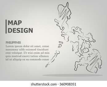 Map Philippinesconcept Design Vectormap Design Stock Vector (Royalty ...