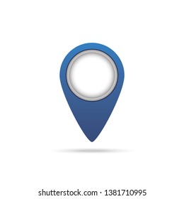 Map Pin Blue Colored Vector Illustration Stock Vector (Royalty Free ...