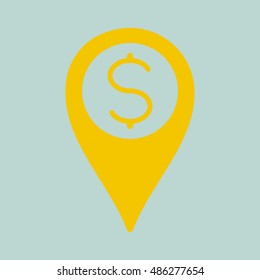 Map Pin Coin Icon Stock Vector (Royalty Free) 486277654 | Shutterstock