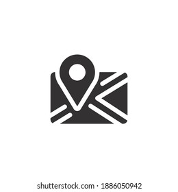 Map Pin Glyph Icon Web Template Stock Vector (Royalty Free) 1886050942 ...