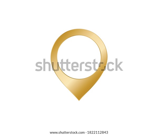 Map Pin Gold Icon Symbol Vector Stock Vector (Royalty Free) 1822112843 ...