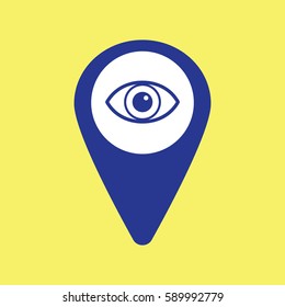 Marker Location Icon Eye Sign Stock Vector (Royalty Free) 436647346 ...