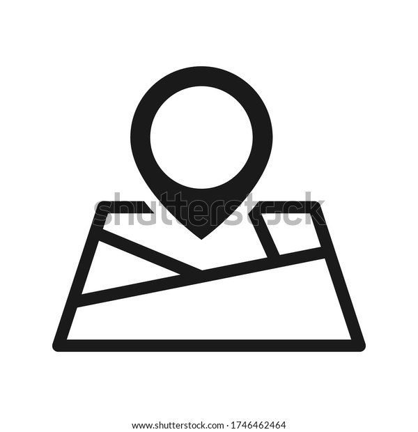 Map Pin Icon Travel Direction Place Stock Vector (Royalty Free ...