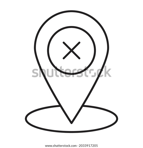 Map Pin Outline Bold Vector Icon Stock Vector (Royalty Free) 2033917205 ...