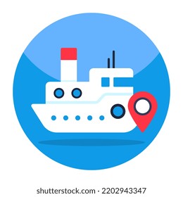 Map Pin Ship Icon Boat Location Stock Vector (Royalty Free) 2202943347 ...