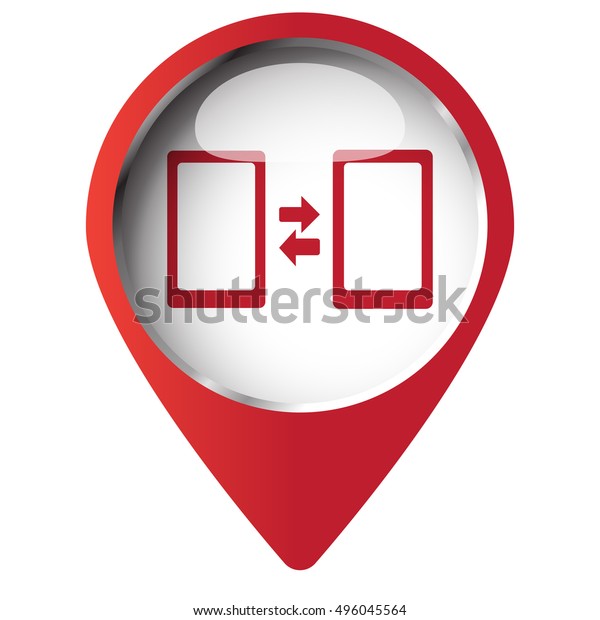 Map Pin Symbol Pairing Icon Red 스톡 벡터(로열티 프리) 496045564 | Shutterstock