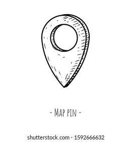 Map Pin Vector Cartoon Illustration Isolated Stock Vector (Royalty Free ...