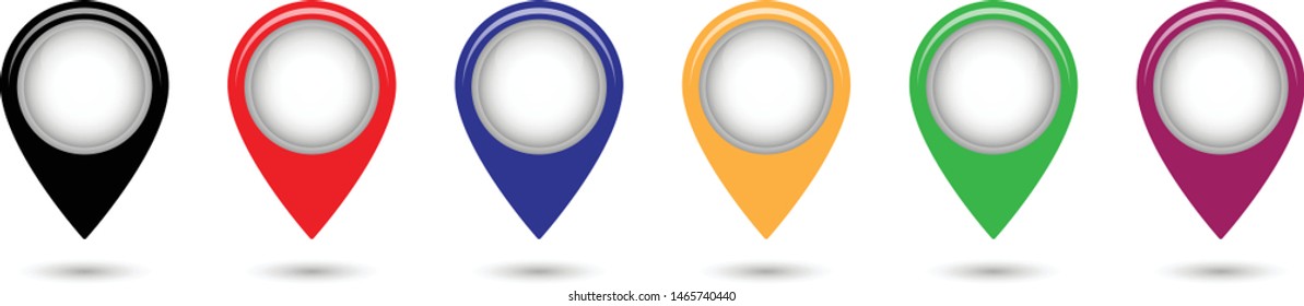 Map Point Icon Multicolored Place Markers Stock Vector (Royalty Free ...